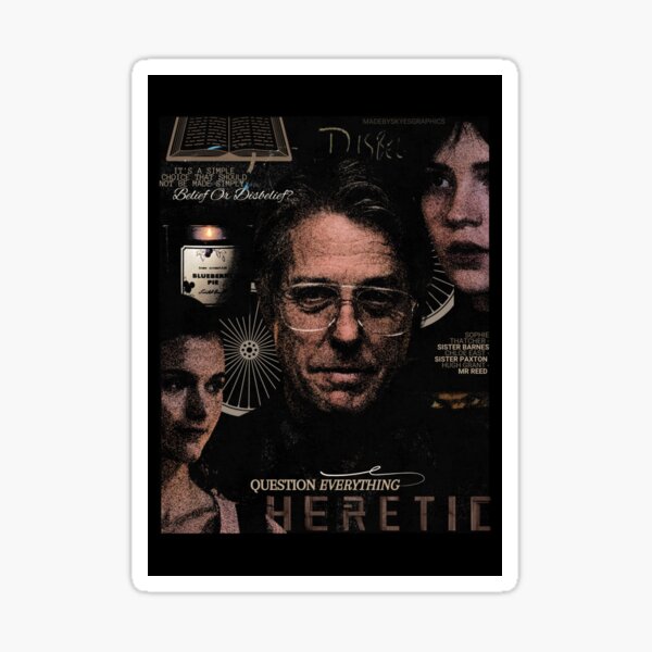 "Heretic Horror Movie Poster " Sticker for Sale by byskyesgraphics ...