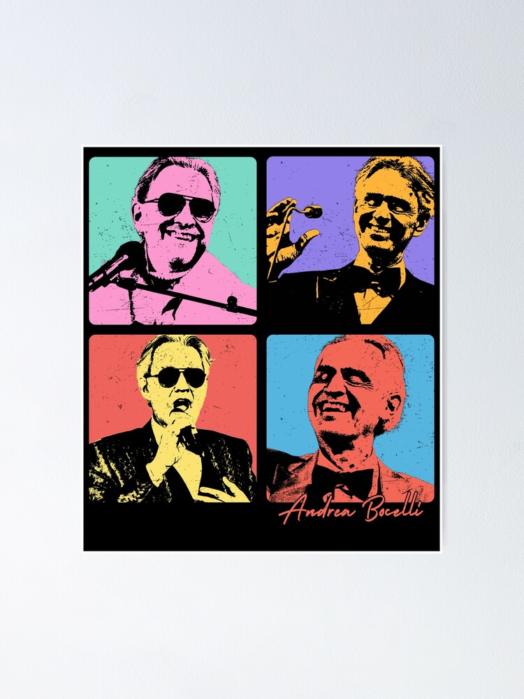 "Andrea Bocelli Pop Art Portrait Collage" Poster for Sale by quotes ...