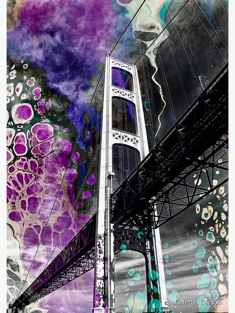 ""The Mighty Mac #2" - Michigan Fluid Art Series" Poster by Colette22 ...