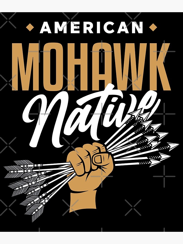 "AMERICAN MOHAWK NATIVE - Fist of Arrows - Indian Culture BLACK" Poster ...