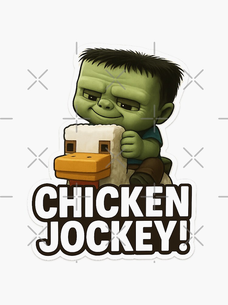 "Chicken Jockey" Sticker for Sale by Rmcouz01 | Redbubble