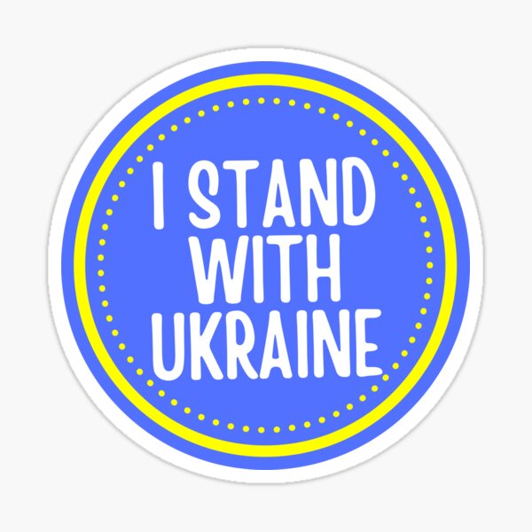 "I Stand With Ukraine" Sticker for Sale by AltEducation | Redbubble