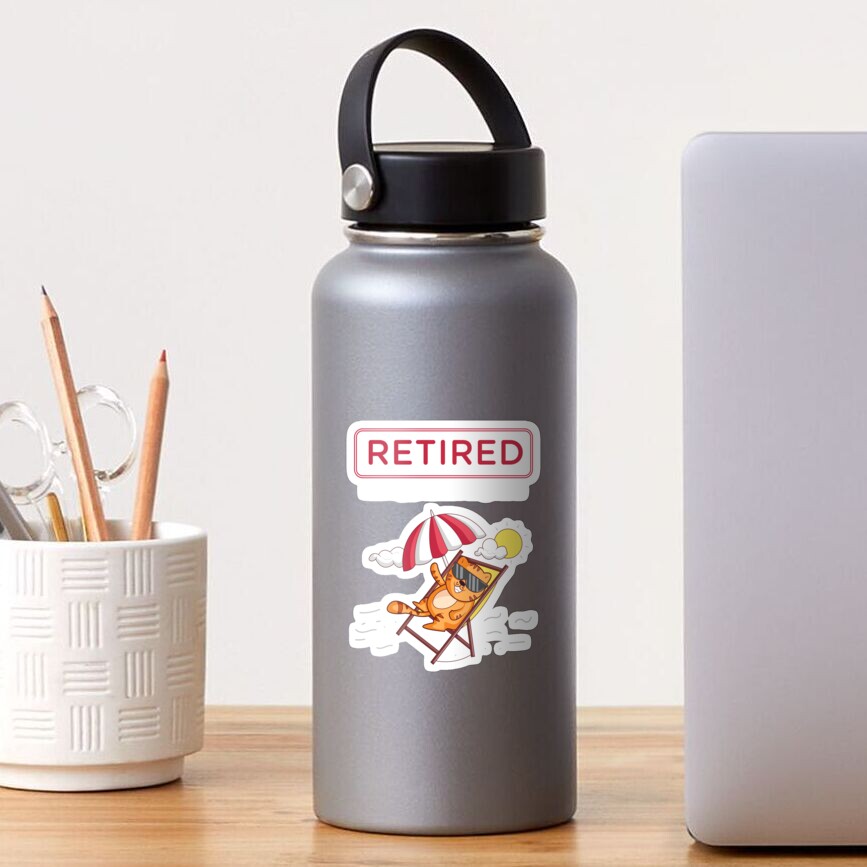 "Funny Retirement Retired Cat " Sticker for Sale by inspiredtrend ...