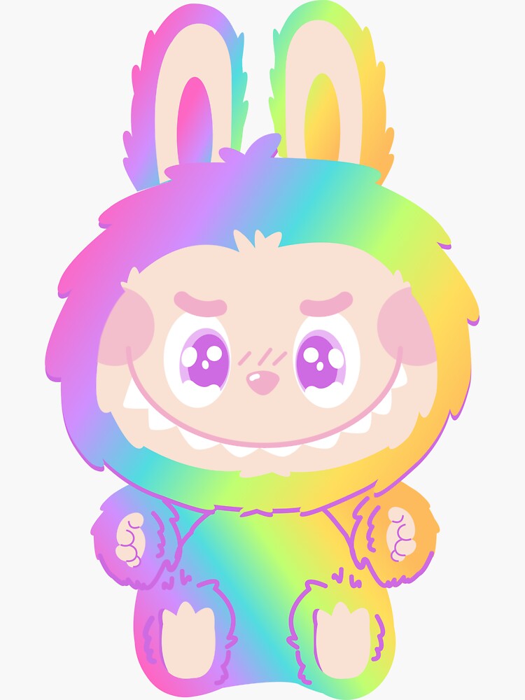 "LABUBU RAINBOW STICKER" Sticker by Paperlovstore | Redbubble