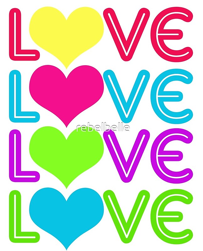 "RAINBOW LOVE WORDS" by rebelbelle | Redbubble