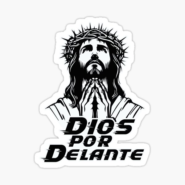 Pegatina con la obra «Dios por Delante» de ASLdesigner | Redbubble