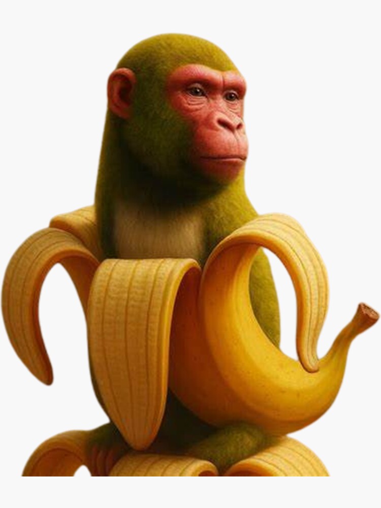 "Chimpanzini Bananini (Italian Brainrot)" Sticker for Sale by ...