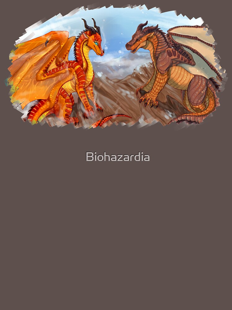 "Wings of Fire - Peril and Clay" T-shirt for Sale by Biohazardia ...