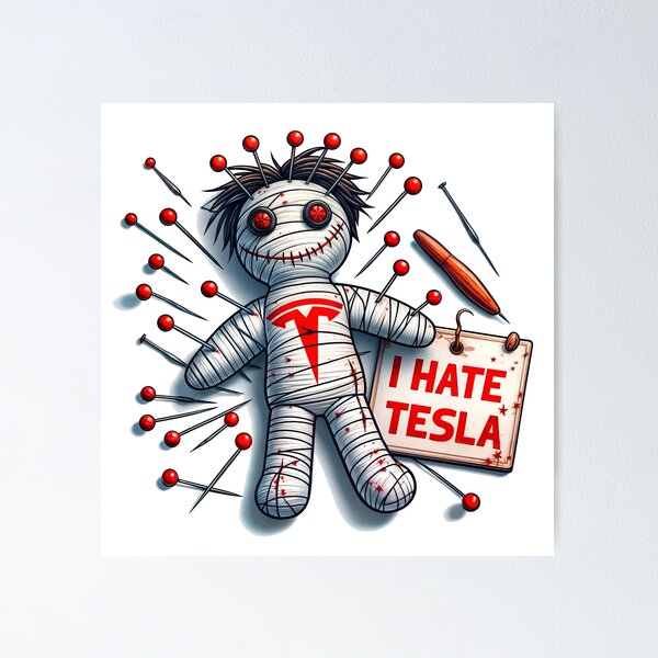 "No Tesla, I don't like Tesla, I hate Tesla, tesla bumper, anti elon ...