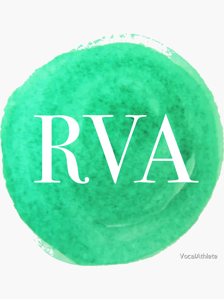 "RVA green logo" Sticker for Sale by VocalAthlete | Redbubble