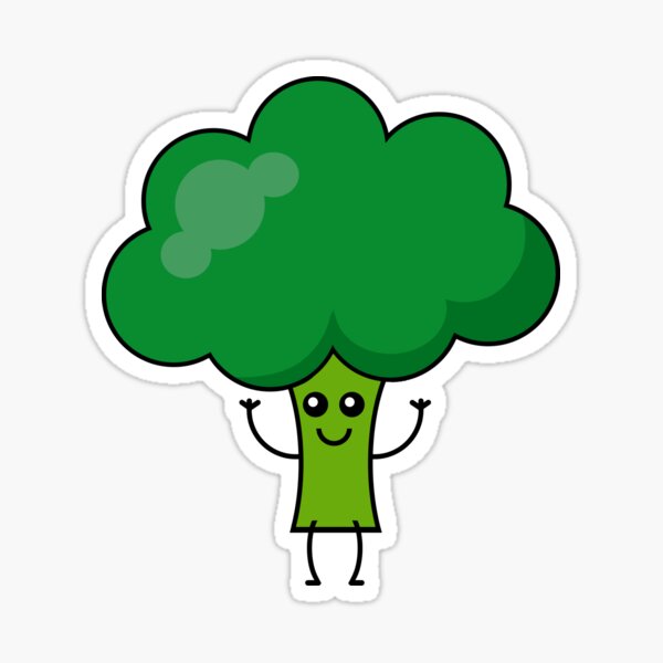 "Cute broccoli" Sticker by Darnovc | Redbubble