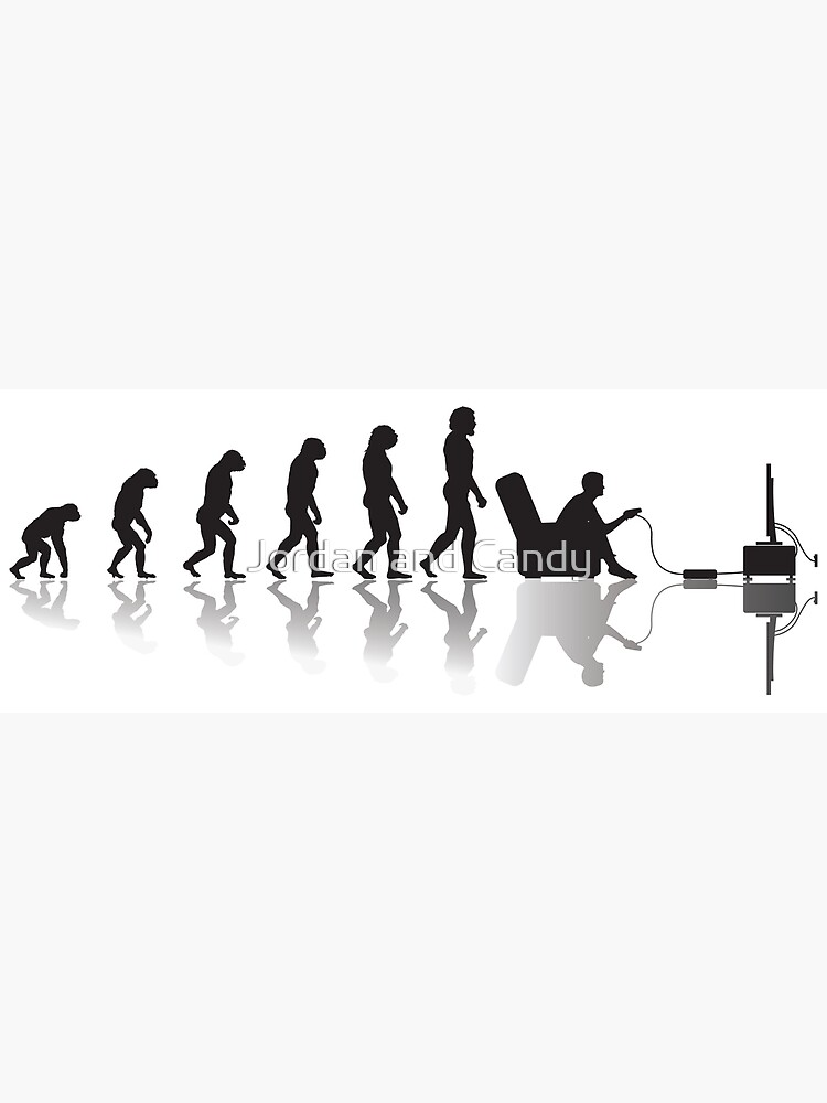 "Evolution of the gamer" Poster for Sale by Jordan and Candy | Redbubble