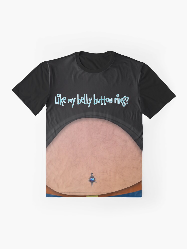 "Funny Dad Fake Fat Beer Belly Button Ring Body Piercing" T-shirt for ...