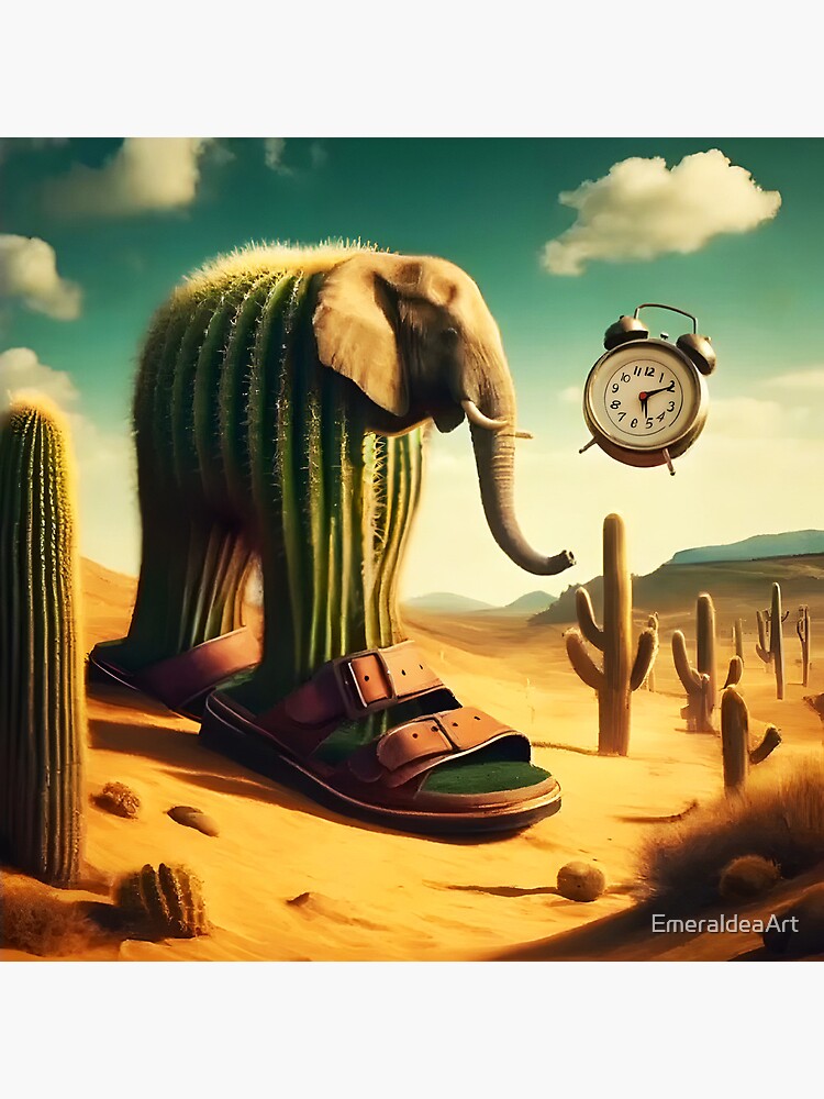 "Lirilì Larilà – the sandal-wearing cactus elephant Brainrot Meme" Art ...