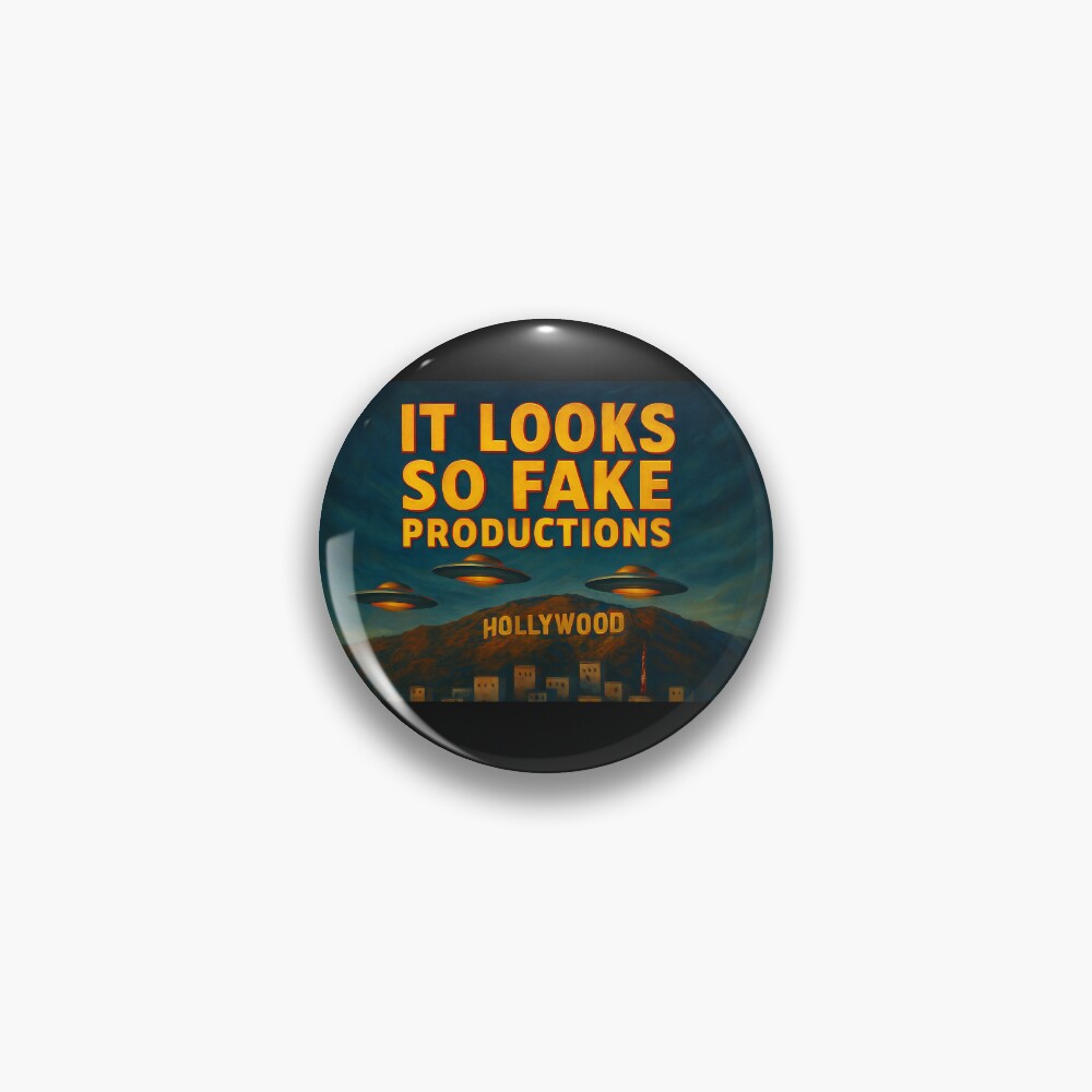 "It Looks So Fake Productions - Flying Saucers Over Hollywood" Sticker ...