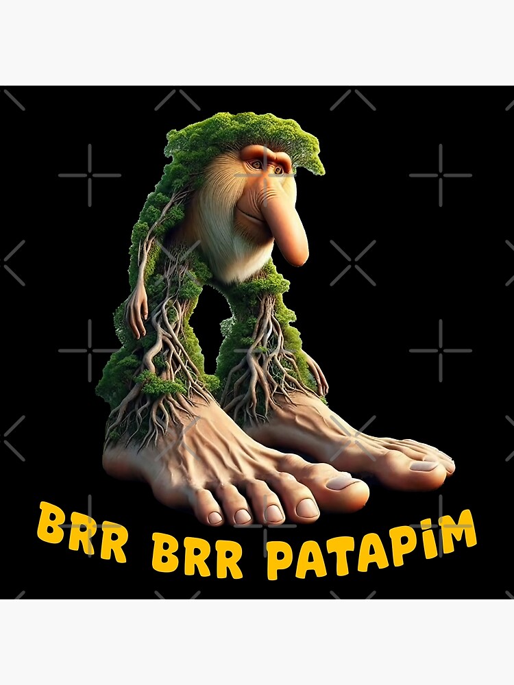 " Brr Brr Patapim Funny Italian Brainrot Meme" Poster for Sale by ...