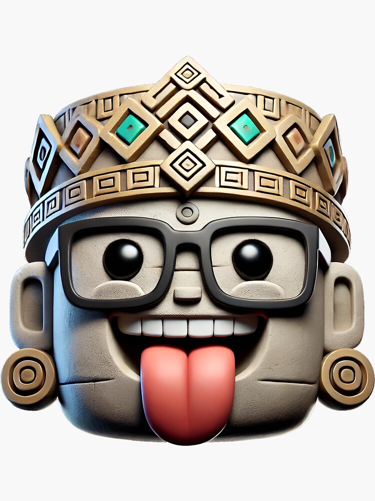 Pegatina for Sale con la obra «Inka Tinka - Rey Emoji Inca - Lengua ...