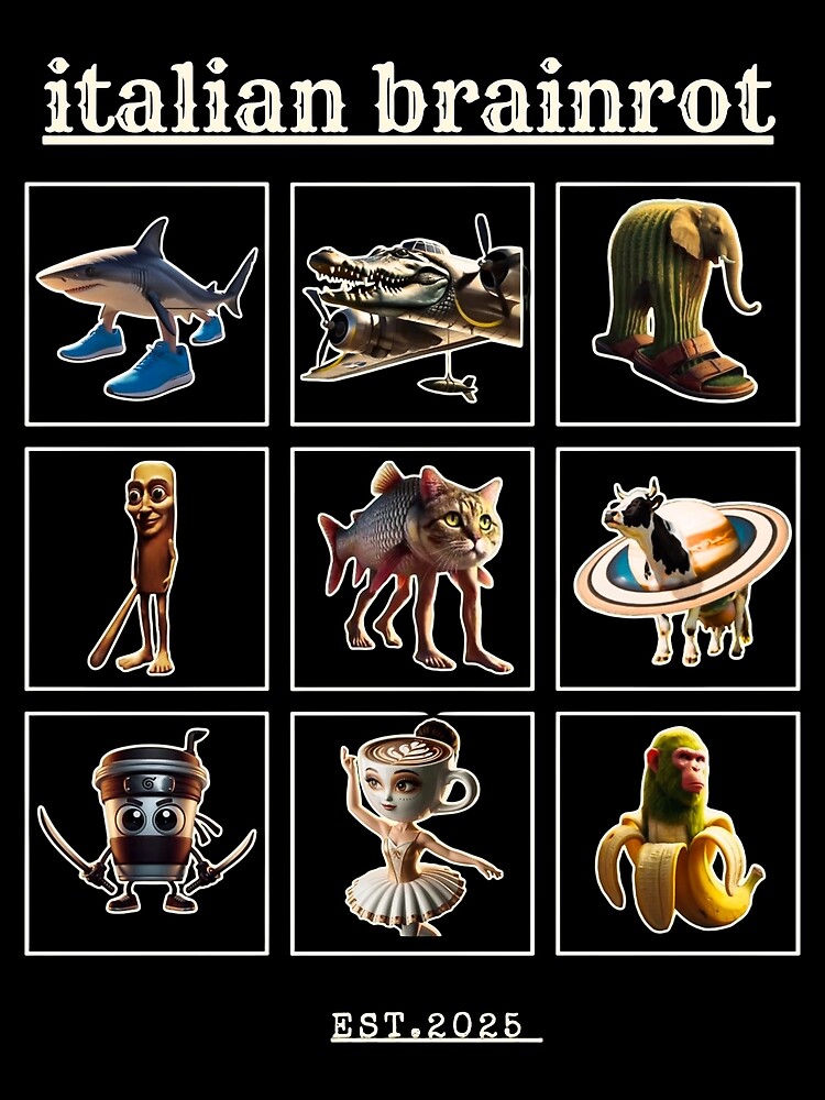 "Italian Brainrot Characaters, TikTok Meme" Poster for Sale by ...