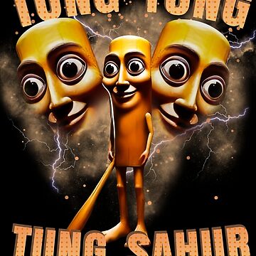 "Tung Tung Tung Sahur Funny Baseball Bat Meme " Sticker for Sale by ...