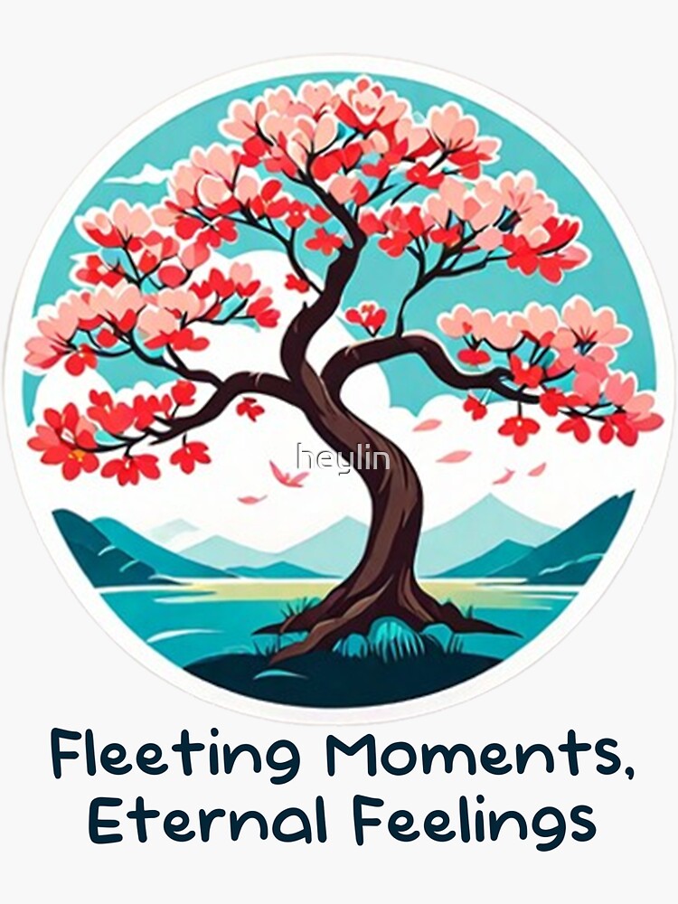 "Pink Sakura Cherry" Sticker for Sale by heylin | Redbubble