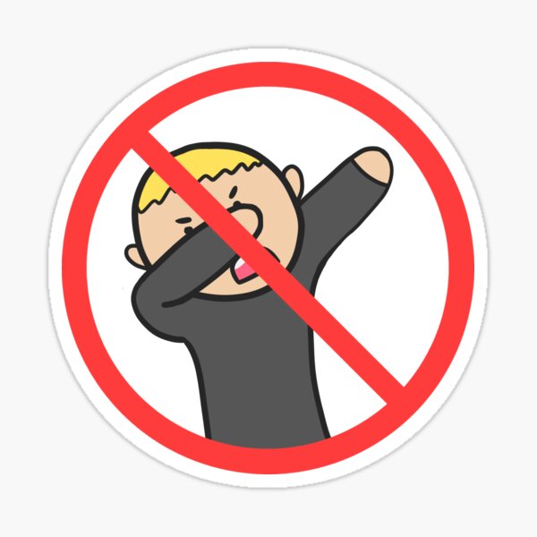 "Dab ban" Sticker by Esorana | Redbubble