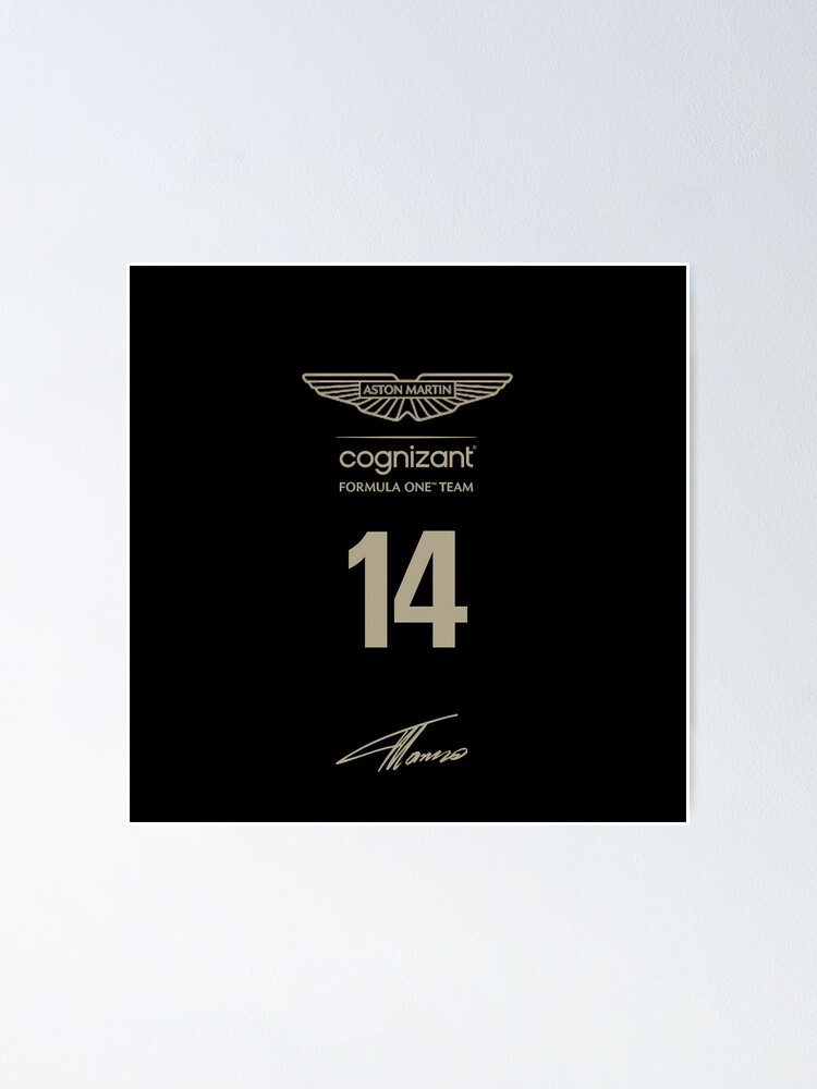 "Fernando Alonso "14" signature Art - F1 Driver Graphic | Racing Number ...