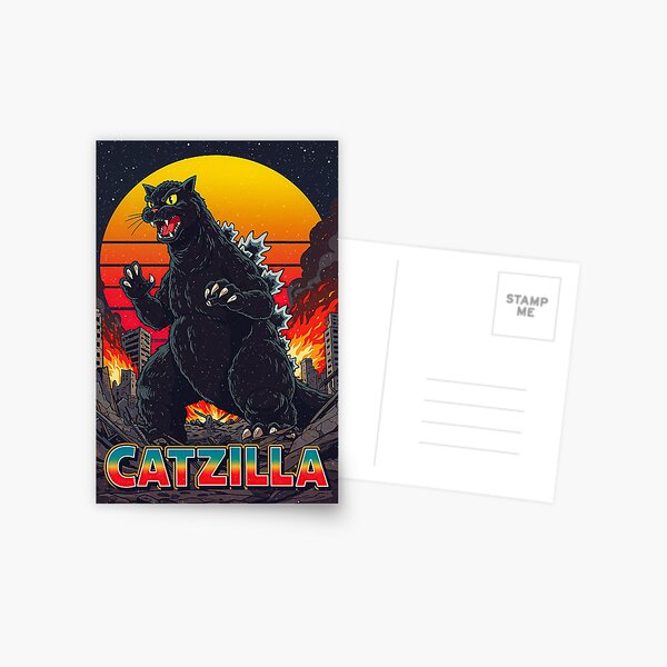 "Catzilla" Postcard for Sale by aviationart | Redbubble
