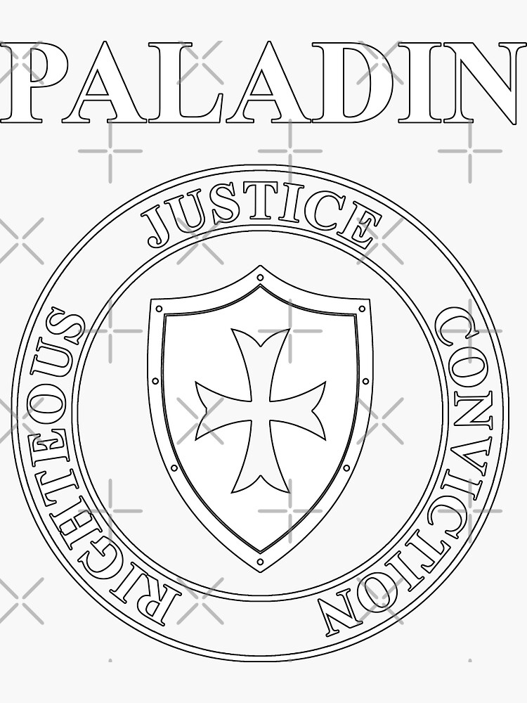 "Paladin Fantasy RPG Class Holy Shield " Sticker for Sale by ...