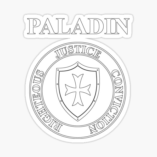 "Paladin Fantasy RPG Class Holy Shield " Sticker for Sale by ...