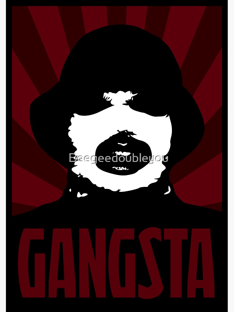 "Gangsta" Sticker for Sale by Beegeedoubleyou | Redbubble