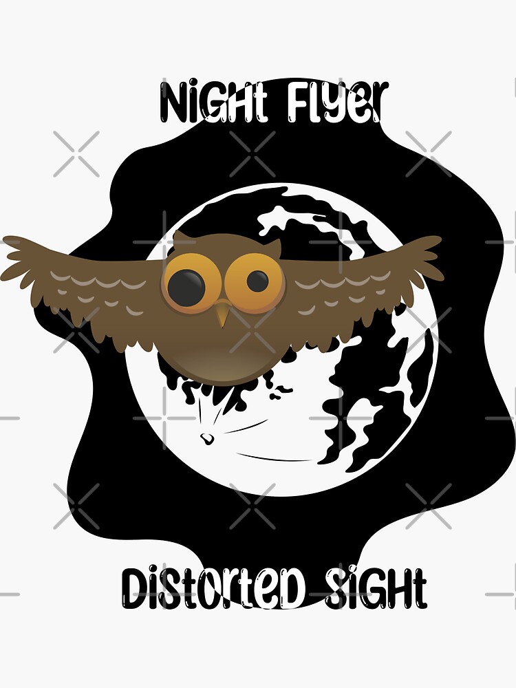 Pegatina for Sale con la obra «Volador Nocturno – Ilustración de Búho ...