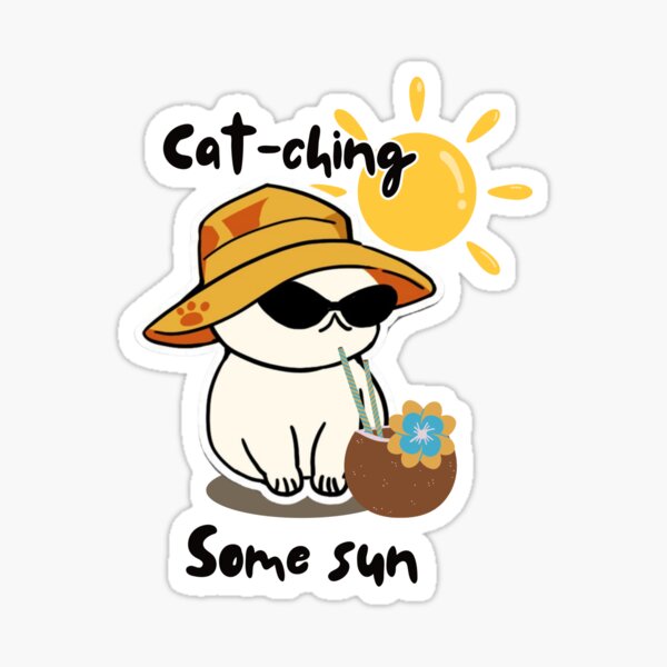 "Cat-ching Cat Collection (Lily)" Sticker for Sale by AnToAn-prints ...