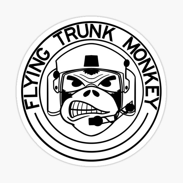 "Flying Trunk Monkey" Sticker for Sale by heinle | Redbubble