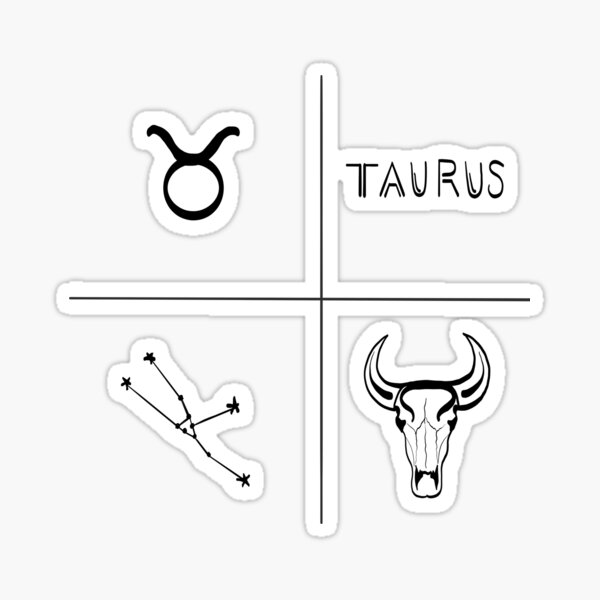 "Taurus Quadrant " Sticker for Sale by anastasiarooke | Redbubble