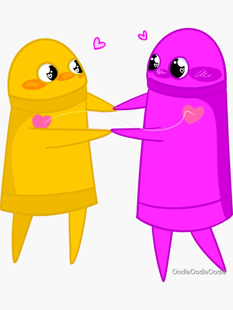 "Repo bots in love!" Sticker for Sale by OodleOodleOodle | Redbubble