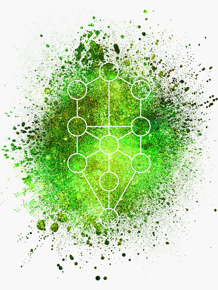 "Tree Of Life Gaia Sacred Geometry" Sticker by heathendesigns | Redbubble