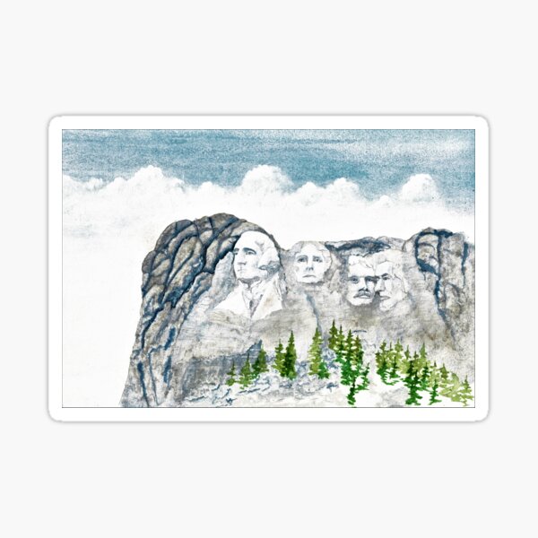 "Mount Rushmore" Sticker for Sale by vernsylvara | Redbubble