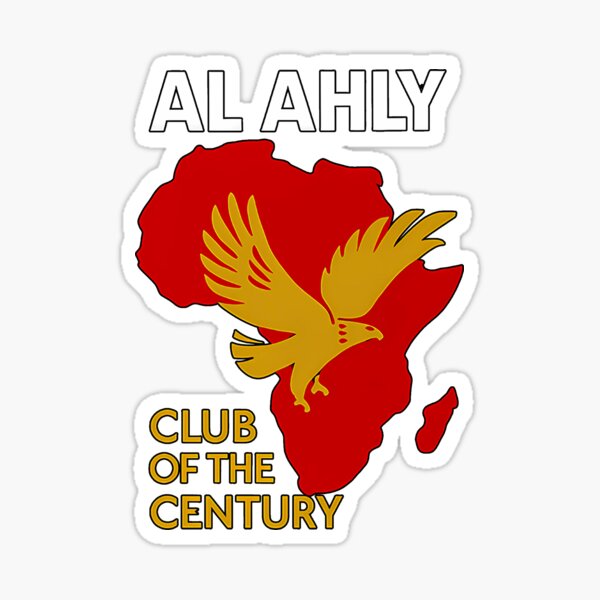 "Al Ahly Egypt FC Football Club Africa Continent Shape" Sticker for ...