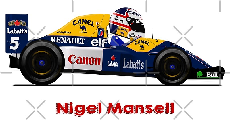 "Formula 1 - Nigel Mansell cartoon - Williams FW14B" by Car-Toons ...