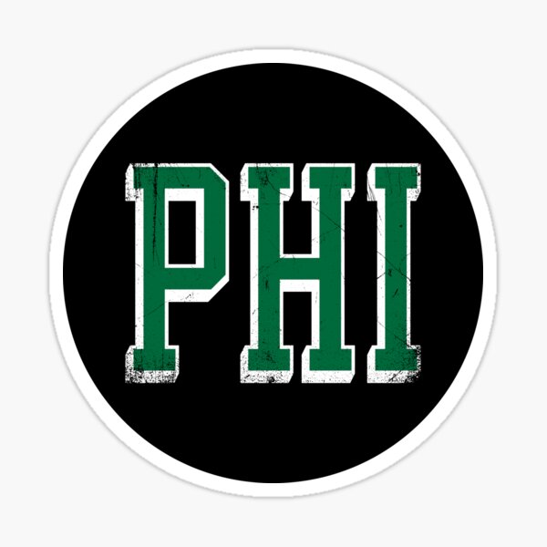 "PHI - block abv - 4" Sticker for Sale by SaturdayACD | Redbubble