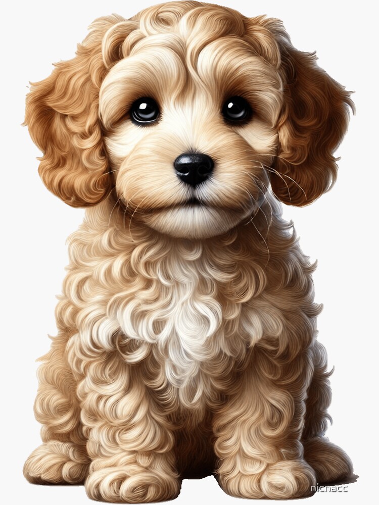 " super cute cockapoo puppy" Sticker for Sale by nicnacc | Redbubble