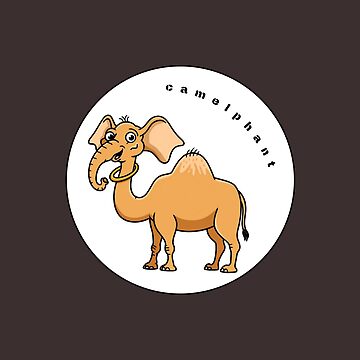 "Camelphant A Camel-Elephant Hybrid Brainrot" Sticker for Sale by szysz ...