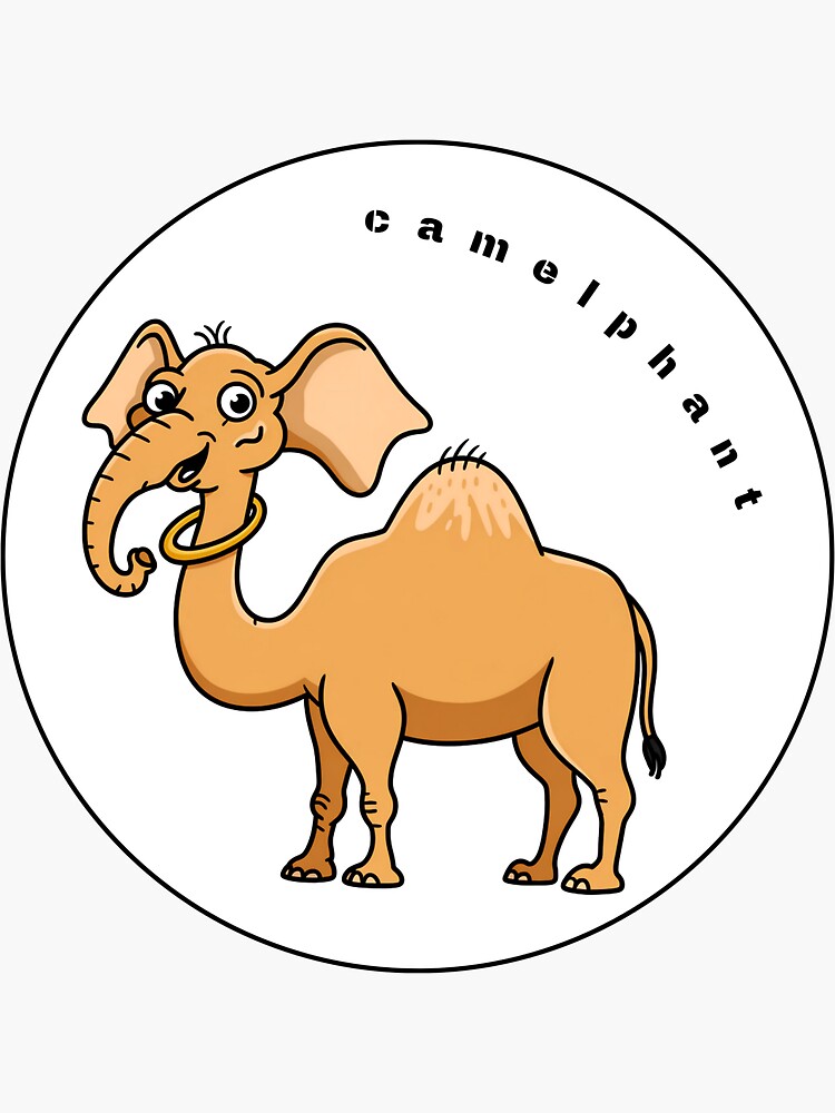 "Camelphant A Camel-Elephant Hybrid Brainrot" Sticker for Sale by szysz ...