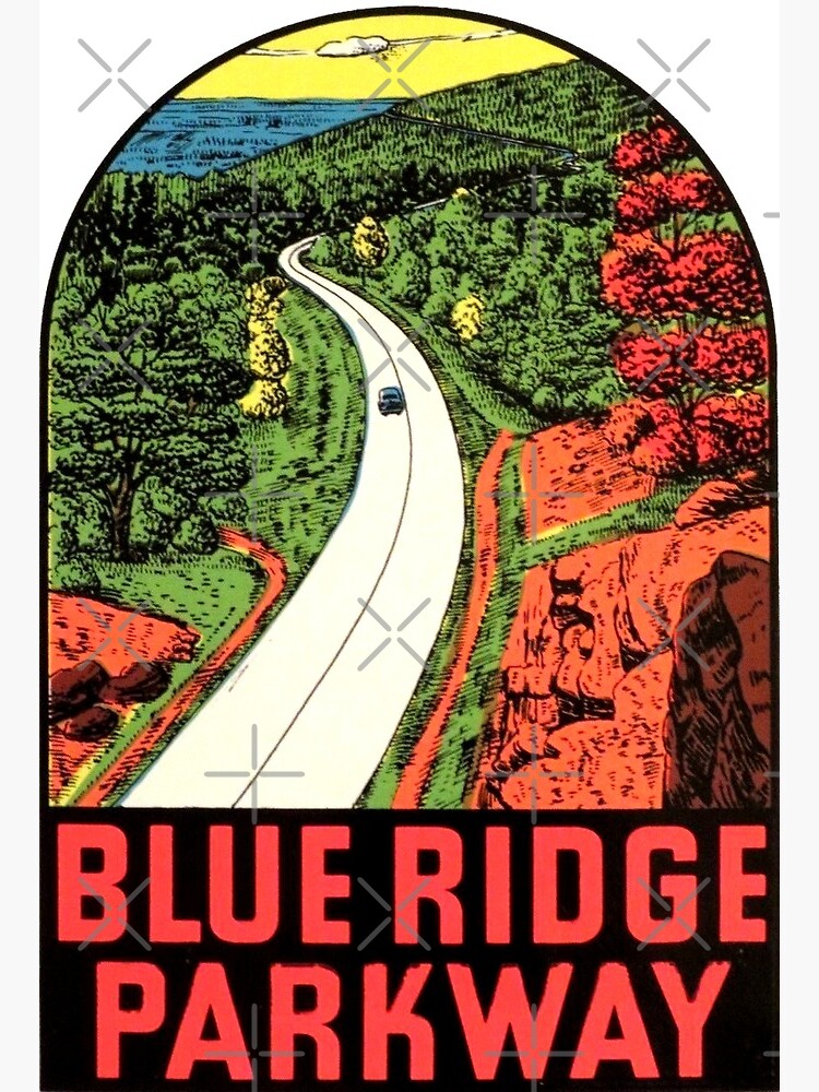 "Blue Ridge Parkway 2 Vintage Travel Decal" Art Print by hilda74 ...
