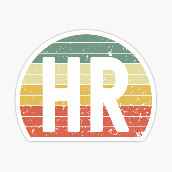 "HR retro sunset human resources cool coworker fun office" Sticker for ...