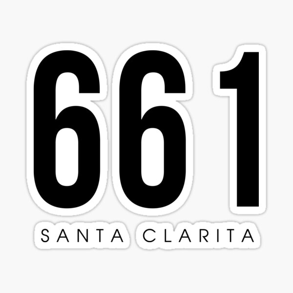 "Santa Clarita, CA - 661 Area Code design" Sticker for Sale by ...