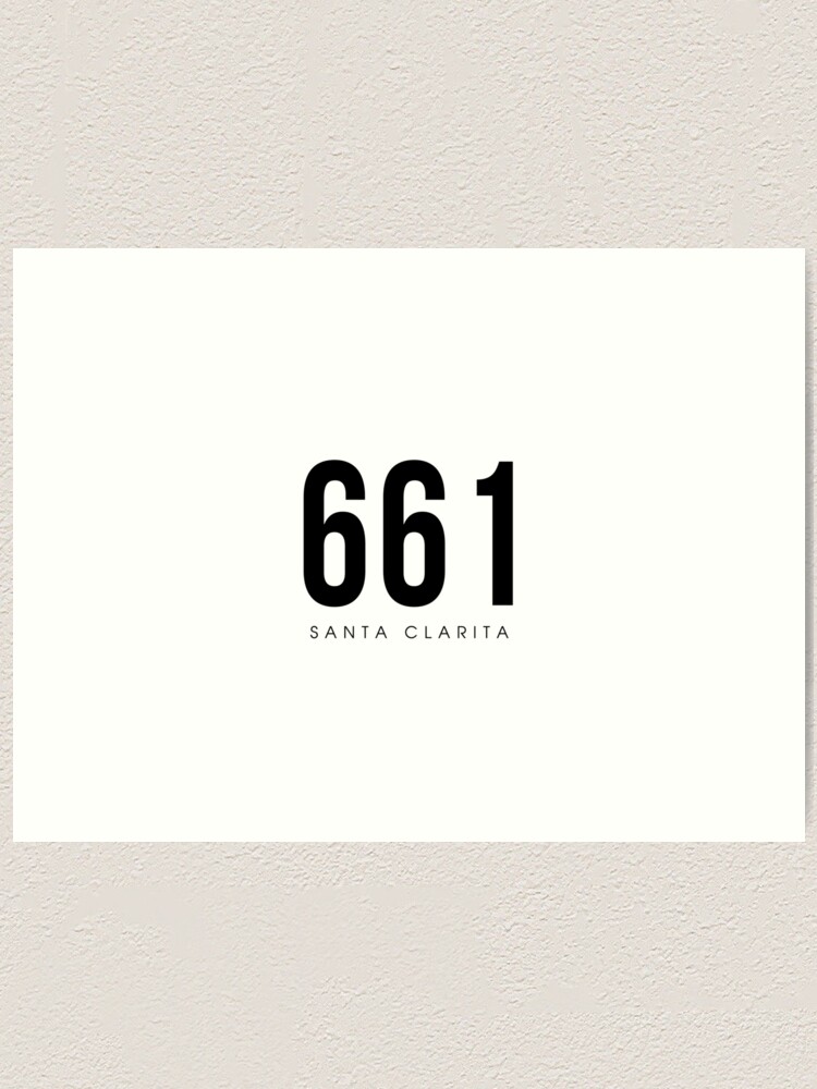 "Santa Clarita, CA - 661 Area Code design" Art Print by CartoCreative ...