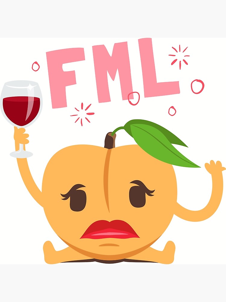 "JoyPixels™ FML Peach Emoji" Photographic Print for Sale by joypixels ...