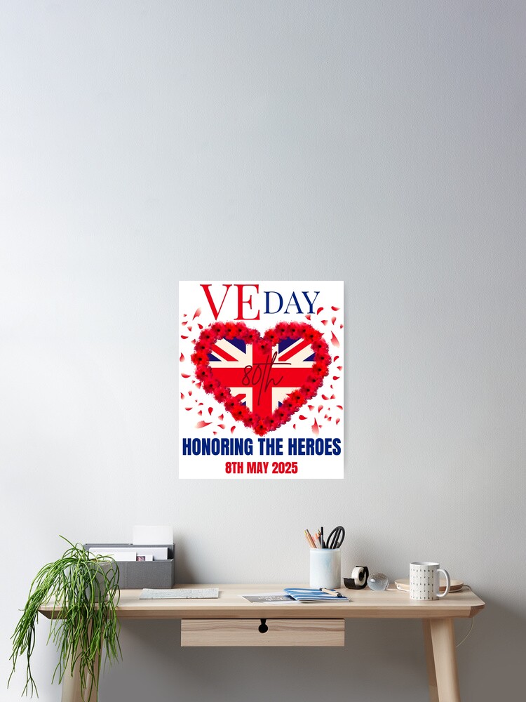 "V E day 80th anniversary 2025 V-E Day Victory in Europe" Poster for ...