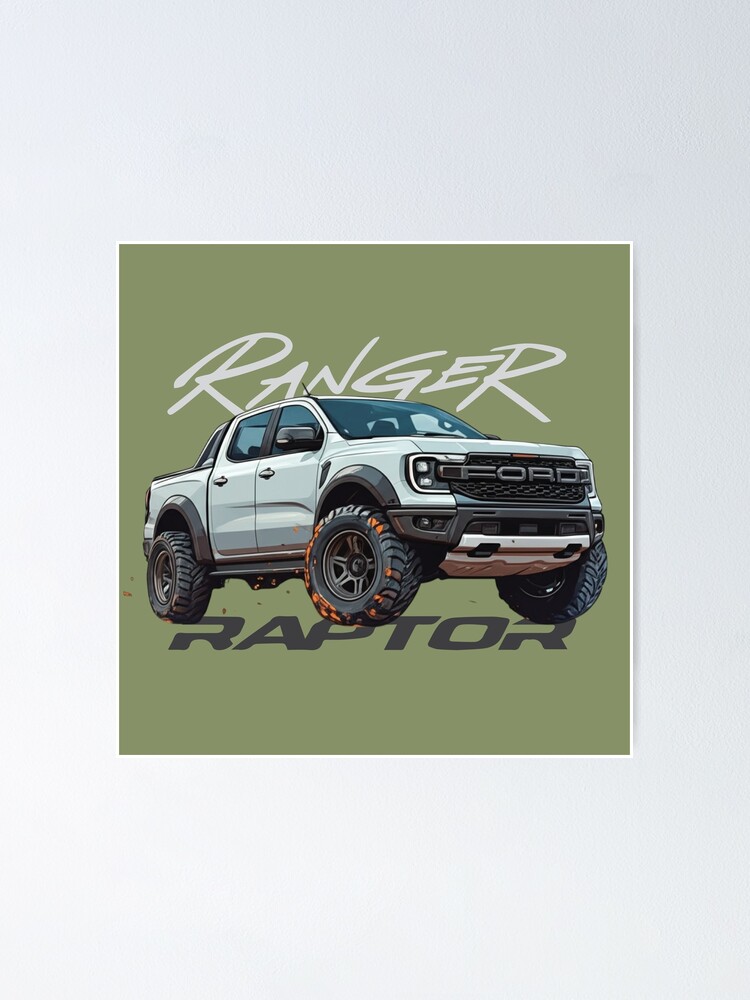 "Ranger Raptor white OffRoad " Poster for Sale by TheStreetREV | Redbubble